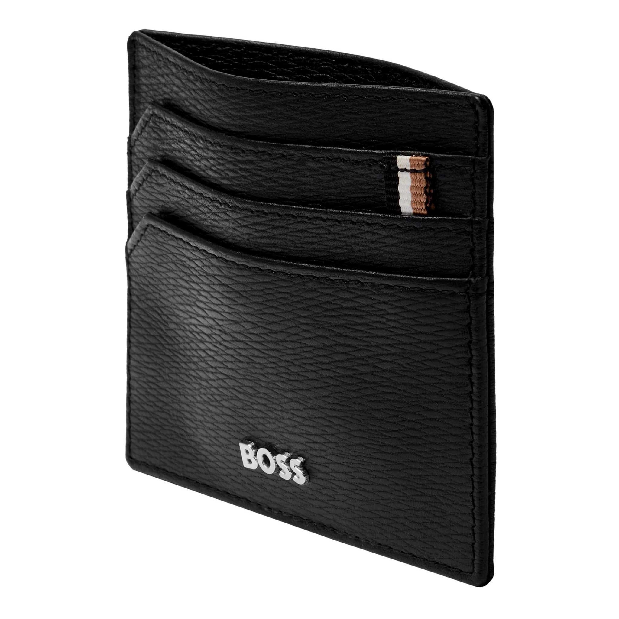 BOSS Leather Card Holder Iconic Black